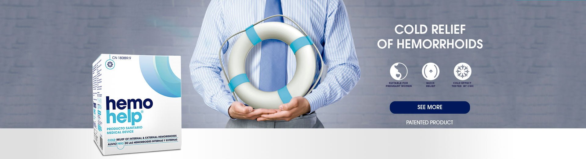 Hemohelp. A cold relif for internal and external hemorrhoids