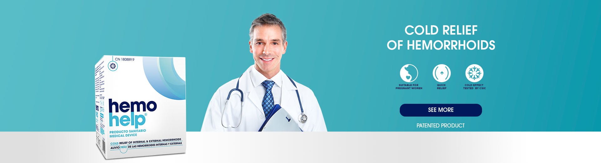 Hemohelp. A cold relif for internal and external hemorrhoids